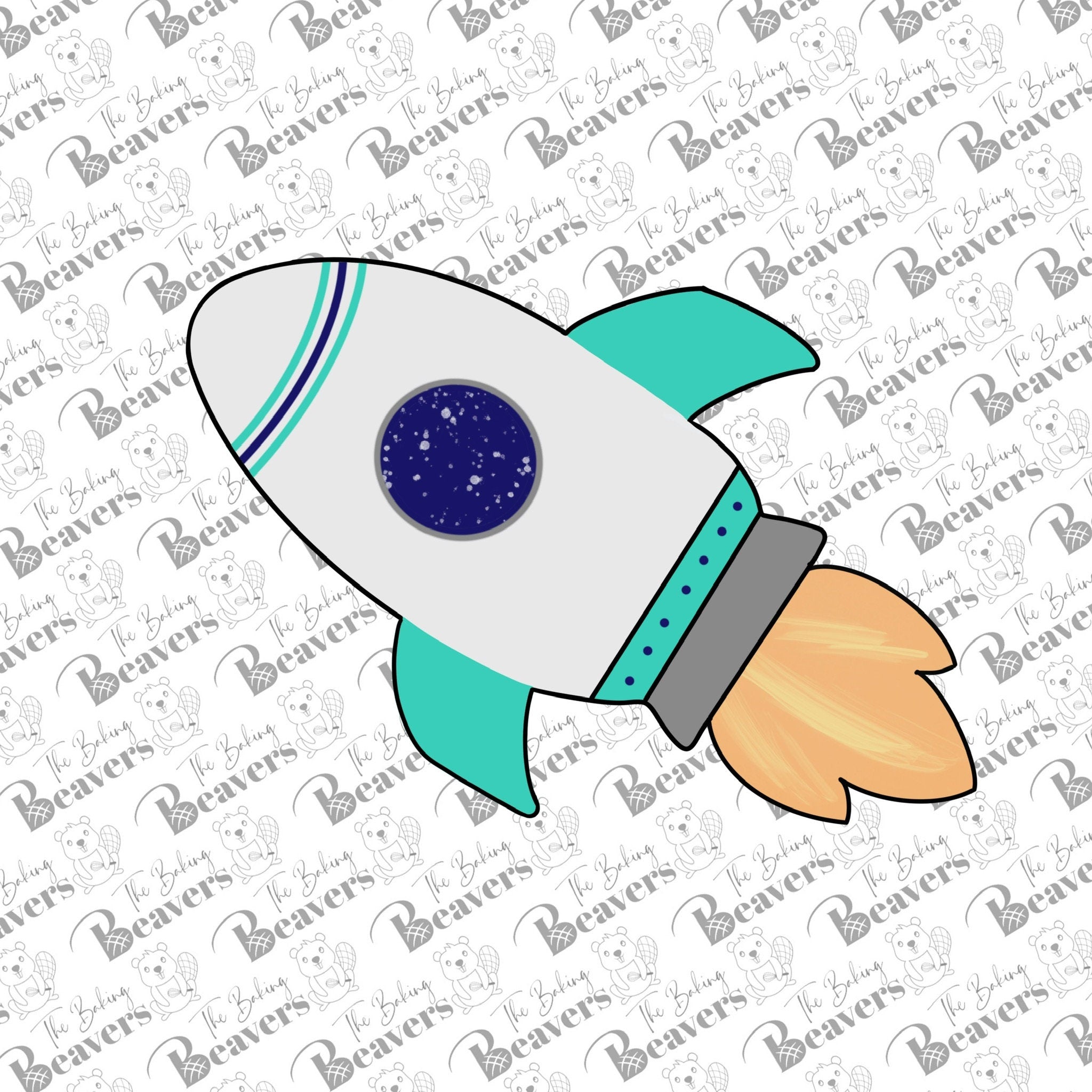 SpaceShip Cookie Cutter (recommend sizing up) – The Baking Beavers