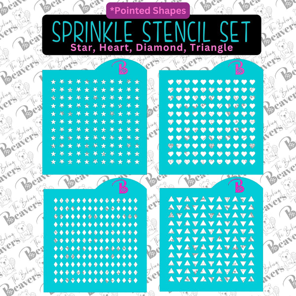 Sprinkle Stencils Pointed Shapes Pack - Buy All 4 Pointed Shape Design ...