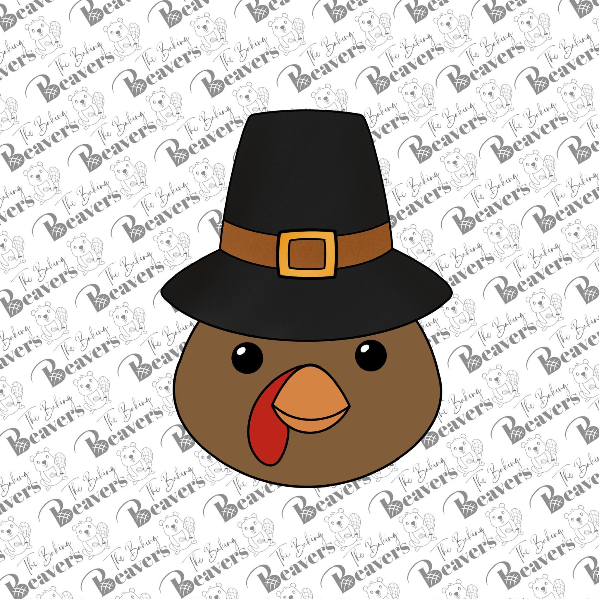Turkey Pilgrim (face) Cookie Cutter – The Baking Beavers