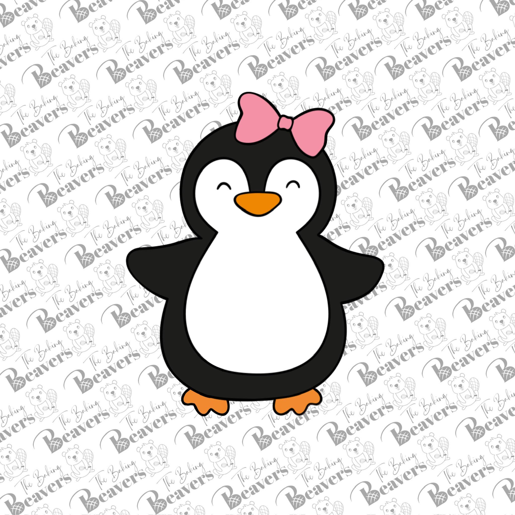 Penguin with Bow #2 Cookie Cutter – The Baking Beavers